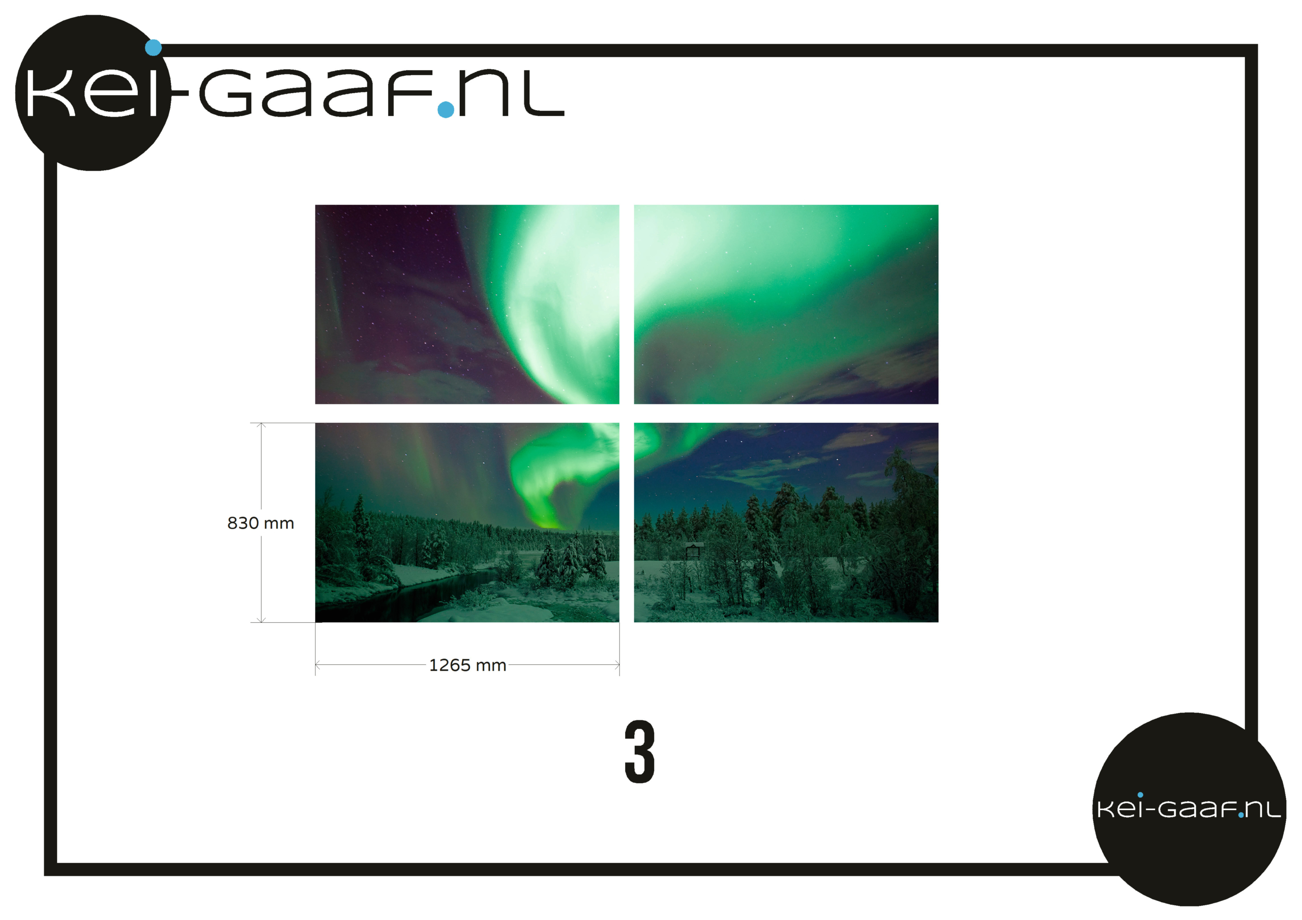 Raamfolie met eigen afbeelding over 4 ramen noorderlicht raamstickers GZ 312,00 app 6950 2 - Kei ...