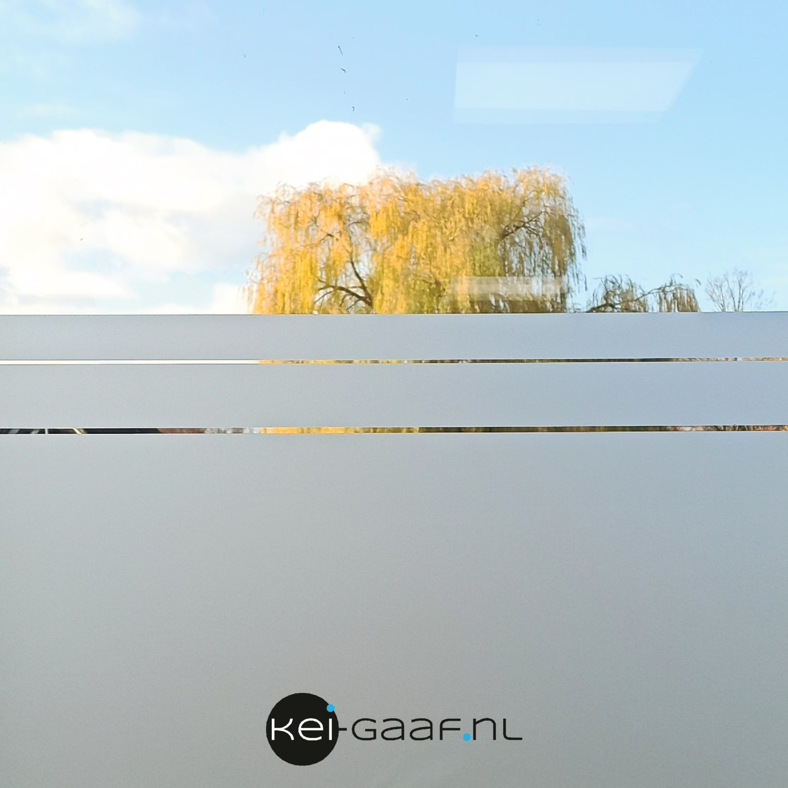 Glasfolie raamfolie privacy keukenraam bestek 2E - Kei-Gaaf